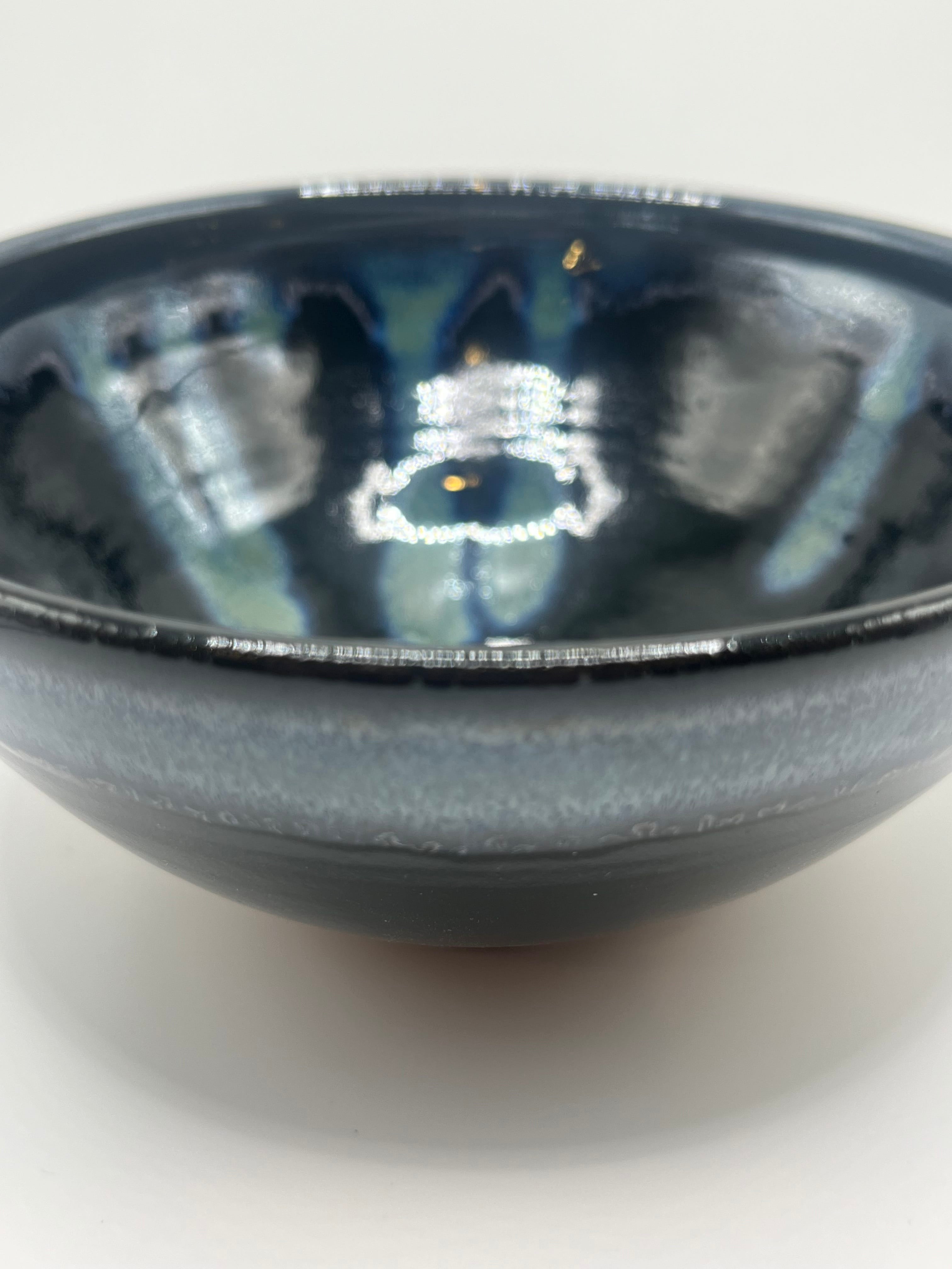 Blue with Teal Drips Bowl by Mike Teal | Handmade Ceramic Art – YENology®